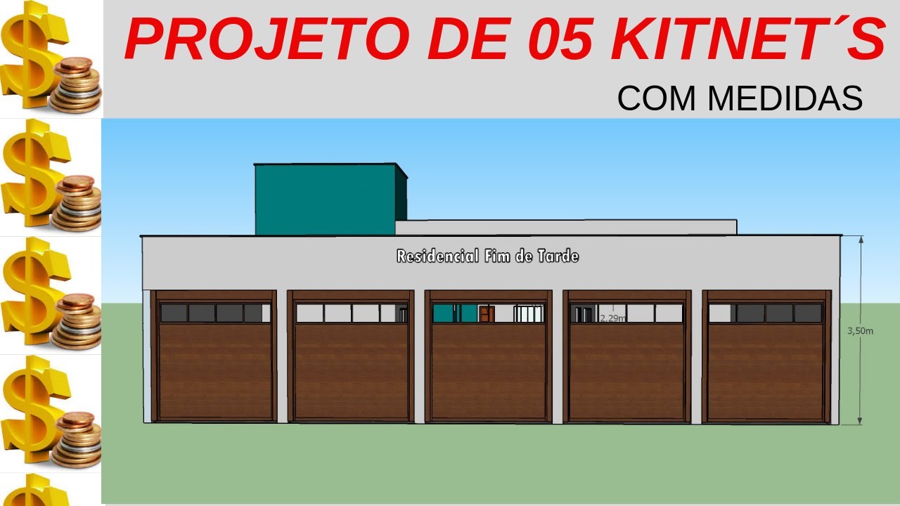#10 - PLANTA DE KITNET´S COM MEDIDAS P/ ALUGAR - YouTube