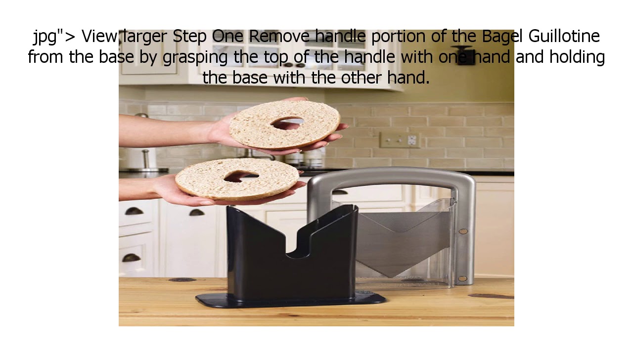 Hoan The Original Bagel Guillotine Universal Slicer Silver 9.25-Inch ...