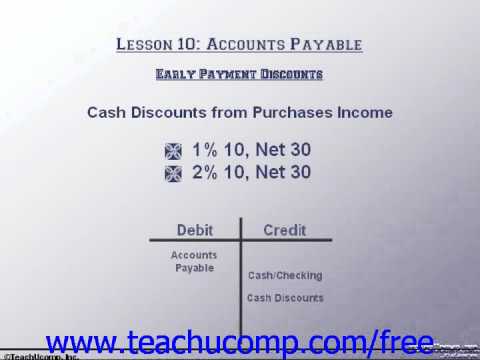 Accounting Tutorial Early Payment Discounts Training 10.2 - YouTube