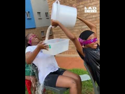 Blindfolded pass the water game looks chaotic - YouTube