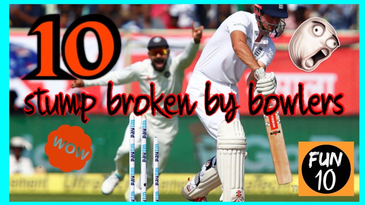 10 stump breaking deliverys in cricket - YouTube