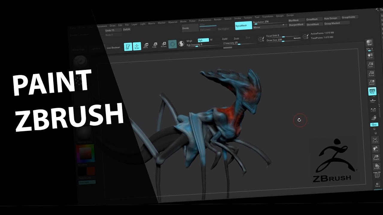 Tuto Polypainting ZBrush : Techniques pour Peindre vos Modèles 3D ...