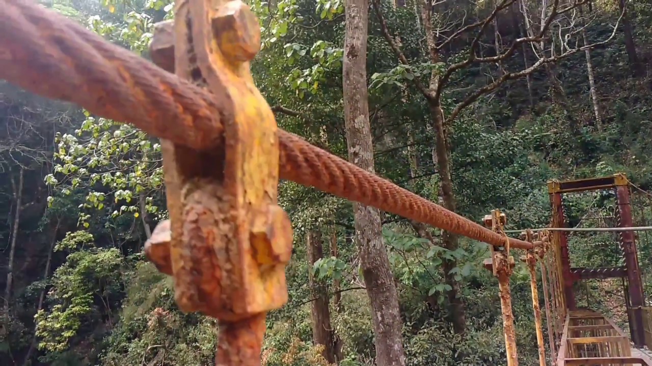 Coorg Abbey falls hanging bridge is no more safe - YouTube