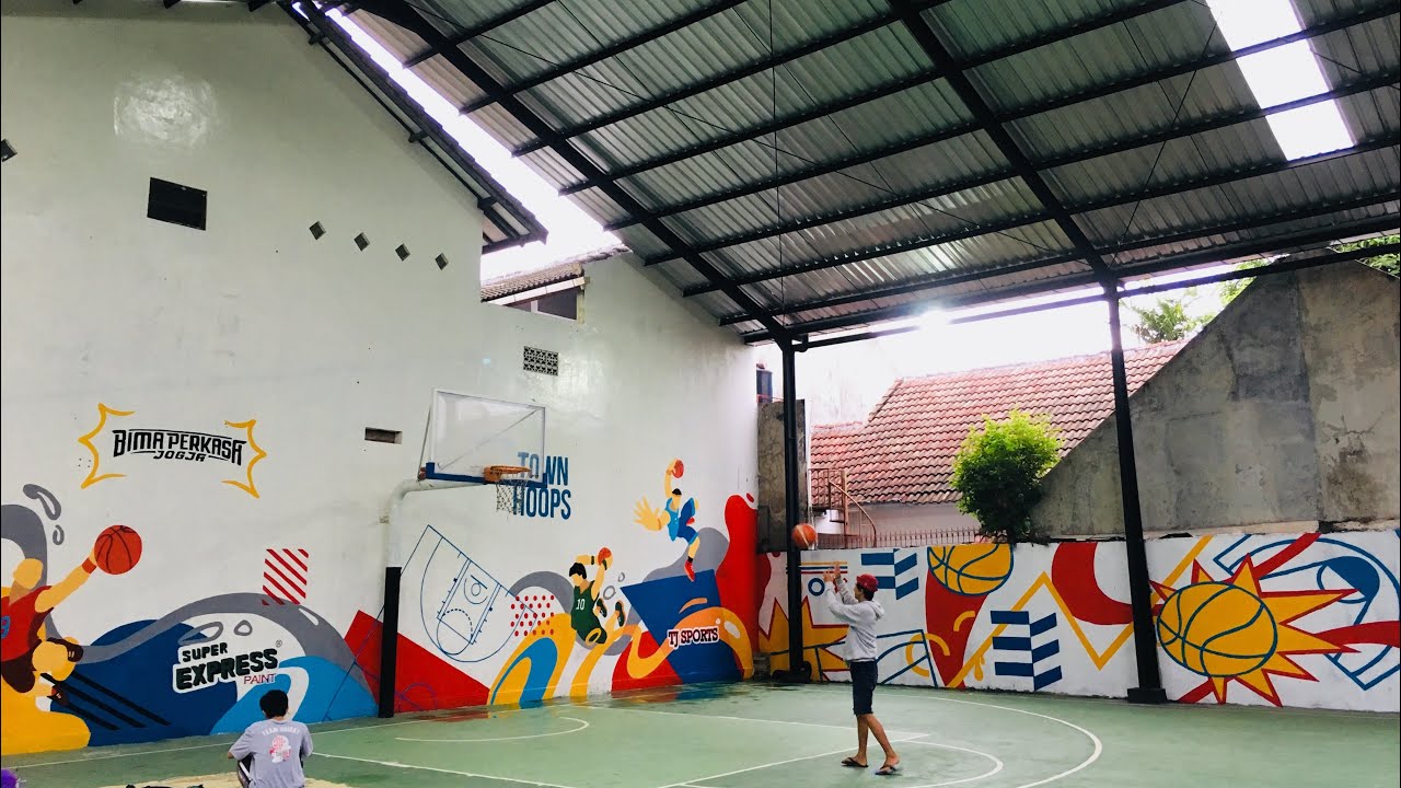 MURAL LAPANGAN BASKET - YouTube