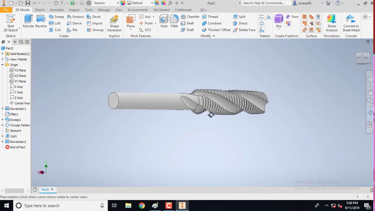 Create Tab Bit In Autodesk Inventor Professional - YouTube