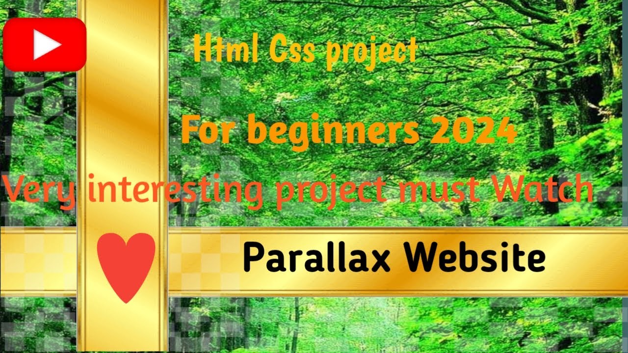 Parallax Website | HTML CSS Practice Project for Beginners | 2024 - YouTube