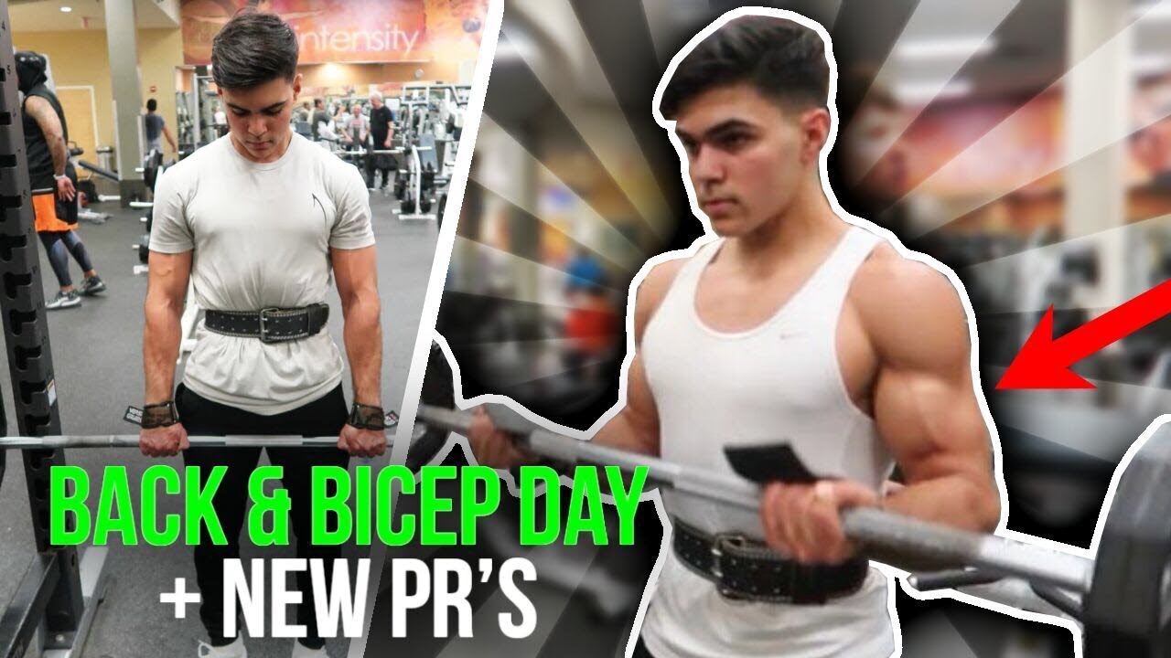 BACK & BICEP DAY + NEW PR'S - YouTube