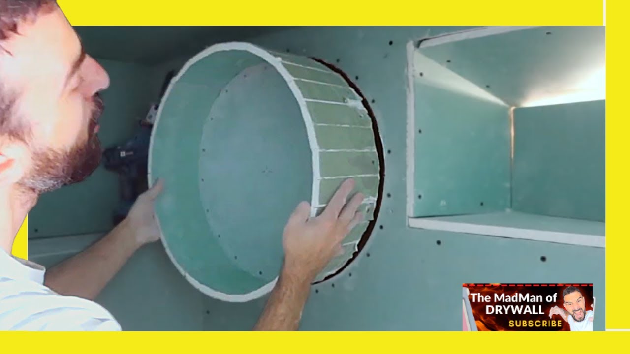 How To Make A CIRCULAR NICHE In A Drywall CLADDING YouTube How To Make A CIRCULAR NICHE In A Drywall CLADDING YouTube
