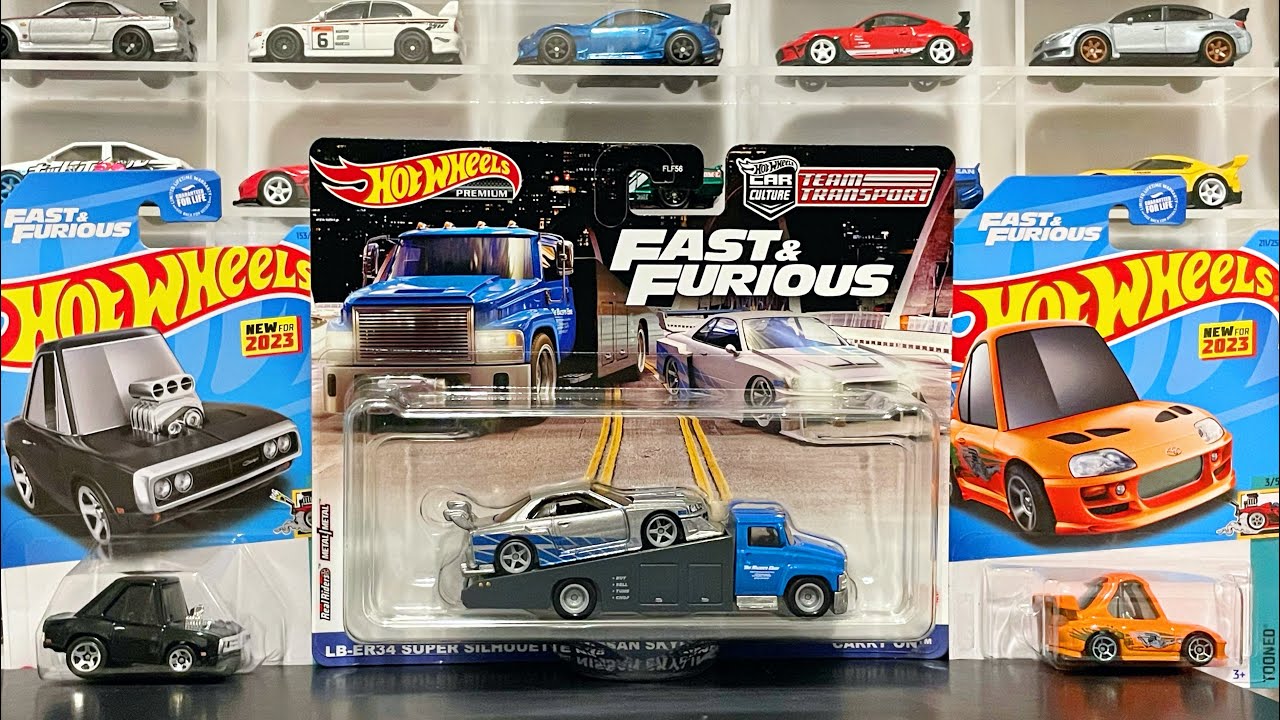 HOT WHEELS FAST & FURIOUS TEAM TRANSPORT R34 SKYLINE FIND!! - YouTube
