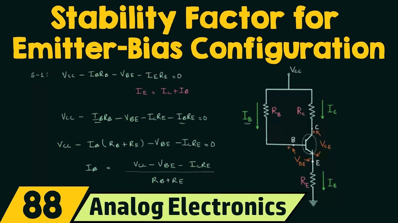 Stability Factor for Emitter-Bias Configuration - YouTube