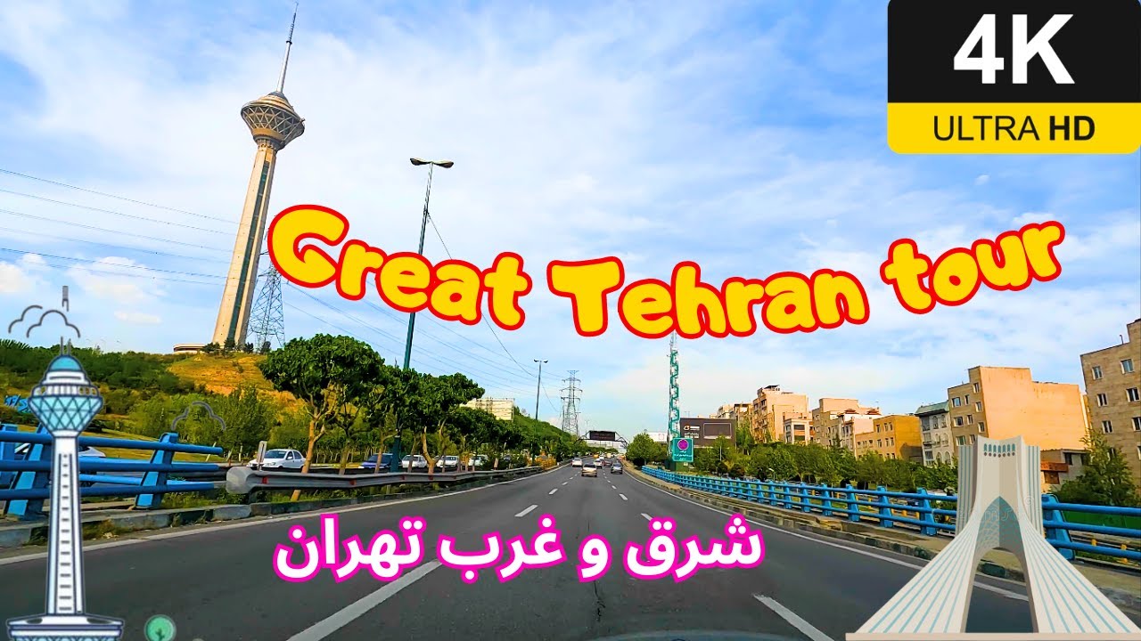 Driving in Iran 4K - Great Tehran Tour on Holiday - Exploring Tehran ...
