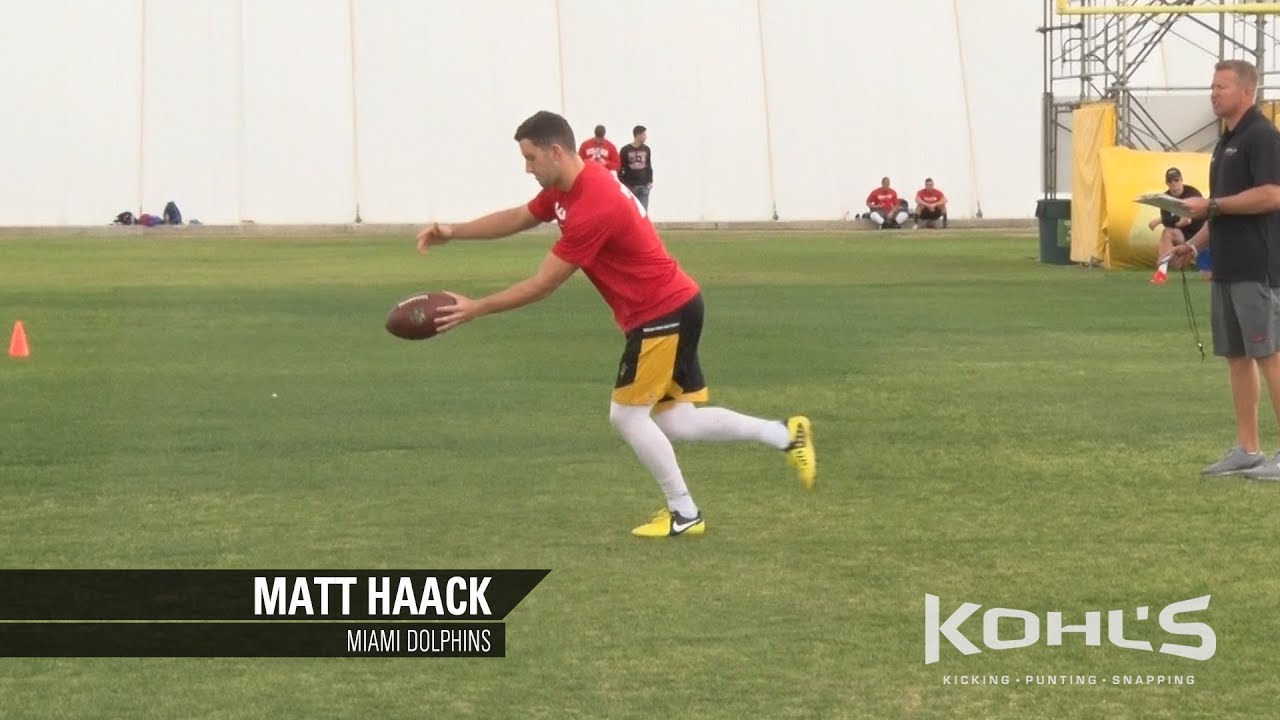 Miami Dolphins | NFL Punter Matt Haack | Kohl's Kicking Camps - YouTube