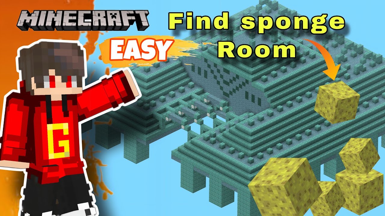 How to find sponge room in Minecraft | sponge room find easy| minecraft ...