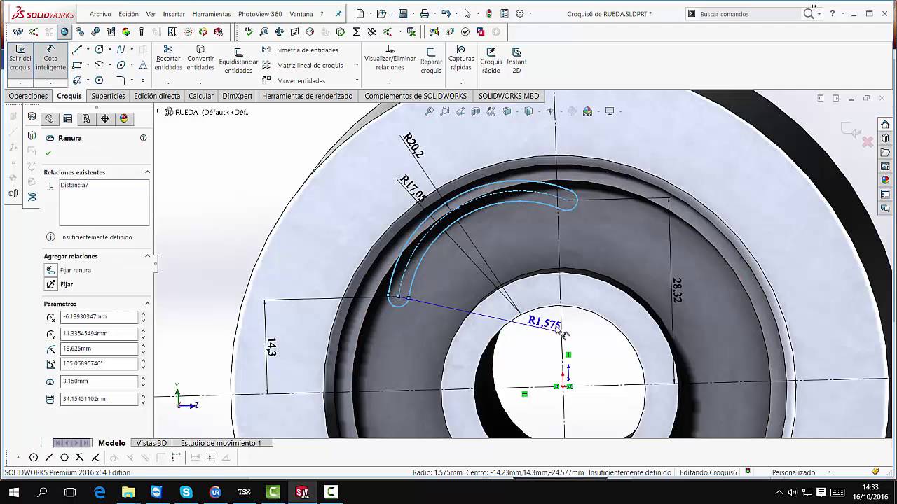 12 Rueda 02 solidworks - YouTube