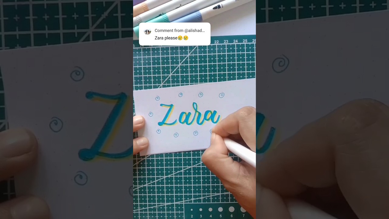 Reply Comment Lettering Name Zara #shorts #lettering #short - YouTube