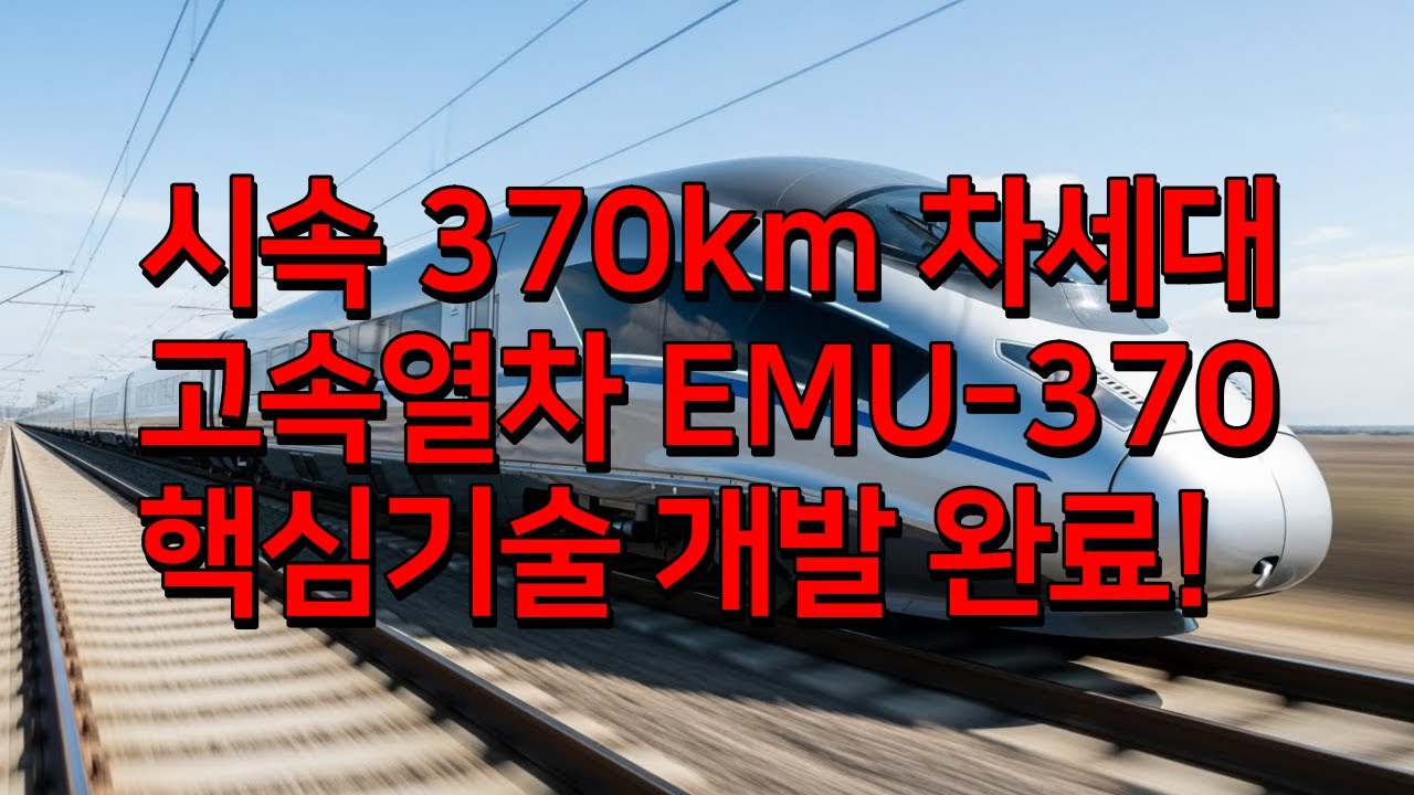 시속 370km 차세대 고속열차 EMU 370 핵심기술 개발 완료! - YouTube