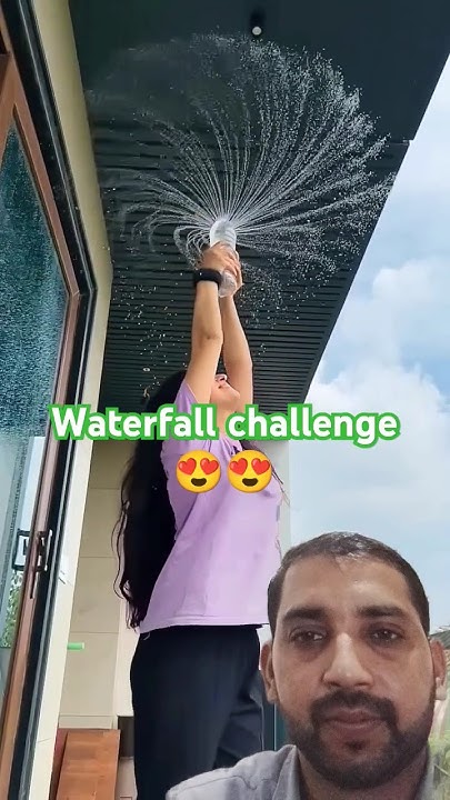 I tried waterfall challenge 😍😍 #tranding #ytshorts #shorts #viralvideo ...