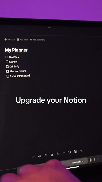 Upgrade your Notion 👆 #notion #notiontips ♥ MAYCLO - YouTube