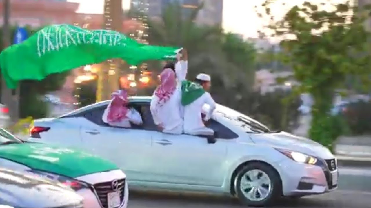 Happy 93rd Saudi National Day, Road View| Celeberations begins | اليوم ...