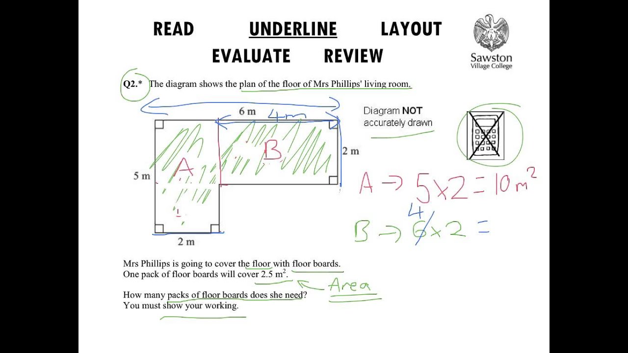 RULER Area Perimeter Volume Q2 (GCSE) - YouTube