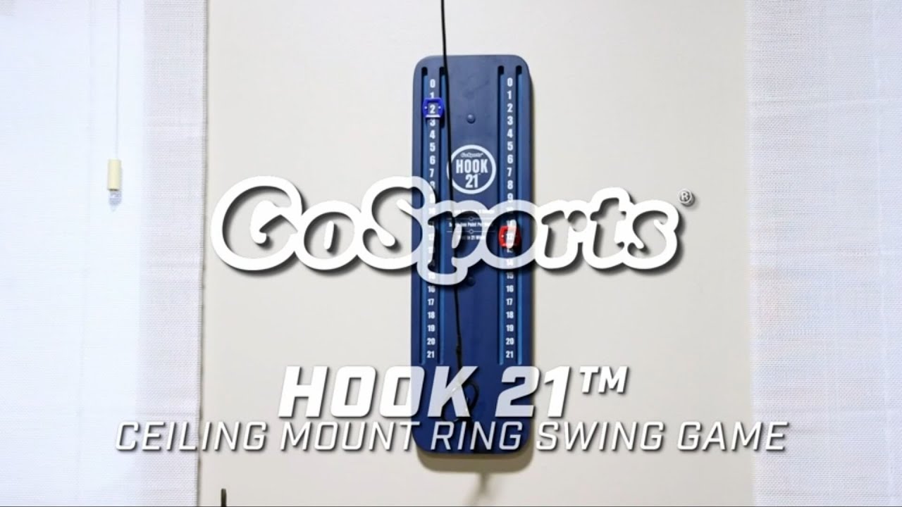 GoSports Hook 21 Ceiling Mount Ring Swing Game - YouTube