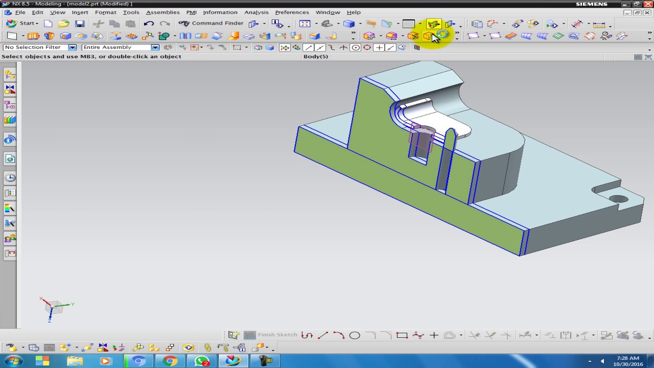 Section Command in NX 8.5 - YouTube