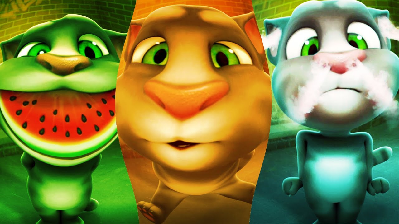 Talking Tom Reaction Color Compilation Learning Colours For Children ...