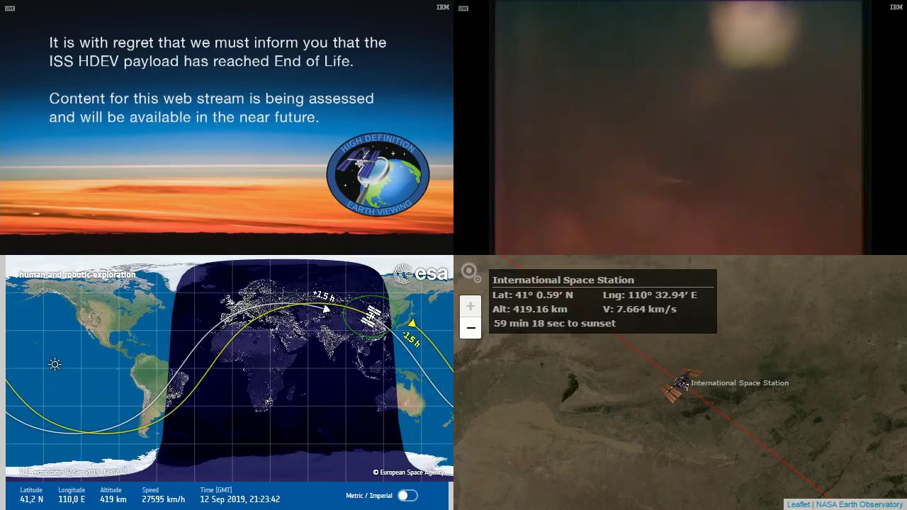 Sunrise Over Asia - International Space Station NASA Live View With Map ...