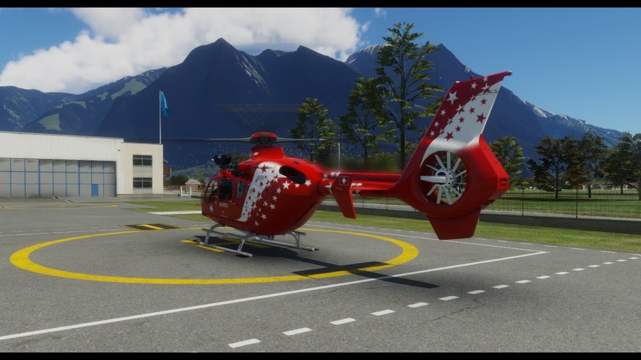 EC135 landing in Switzerland - YouTube