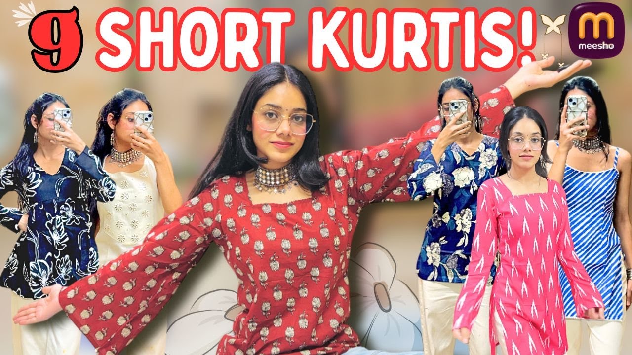 *HUGE* Meesho Short Kurtis Haul😍 | Starting At Just ₹257 | Full Sleeves, Sleeveless, Backless ...