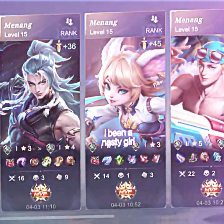 kebahagiaan player ml adalah full win streak seharian😁😁 #mobilelegends ...