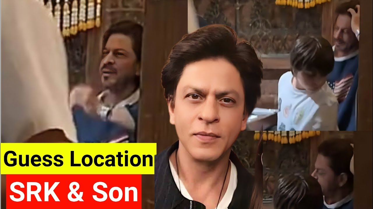 SRK and Son Abram in NYC at Restaurant - YouTube