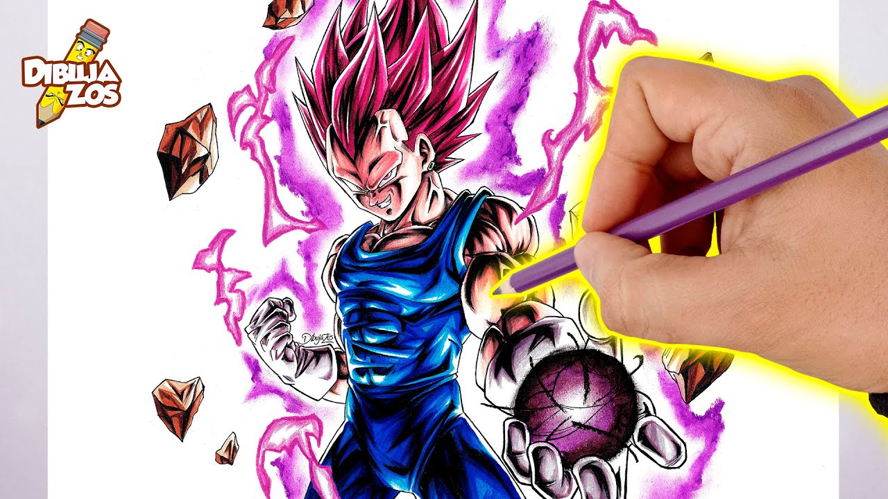 CÓMO DIBUJAR A VEGETA MEGA INSTINTO 🔥 [Bastante FÁCIL] | DÍA 5 - YouTube