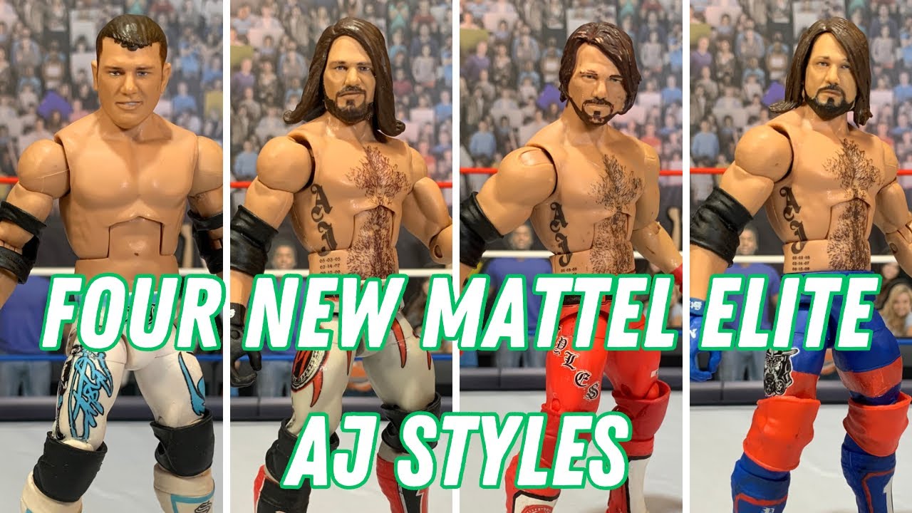 FOUR Mattel Elite Custom AJ Styles Figures - WIP Wednesday - YouTube