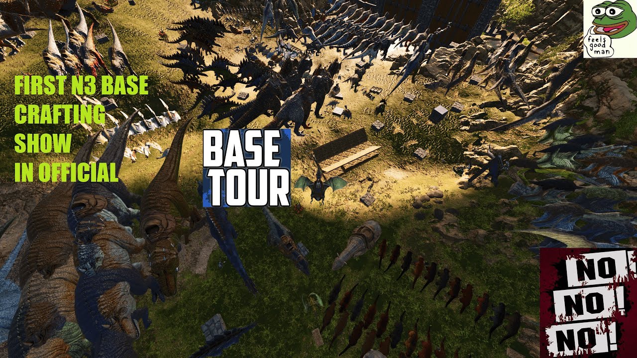 DAY 5/6 N3 FIRST BASETOUR/CRAFTING/BLUE OB & TAMING BREEDLINES ARK ...