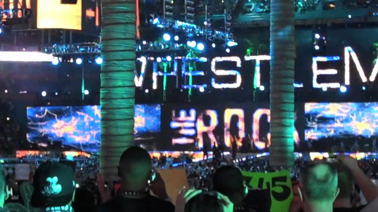 WWE WrestleMania XXVIII - Flo Rida Performs/The Rock Entrance - YouTube