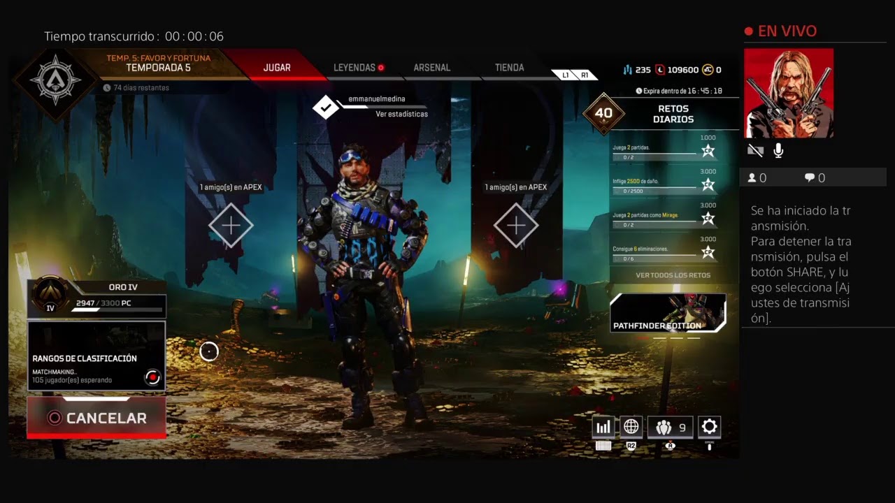 Transmisión de PS4 en vivo de emmanuelmedina - YouTube