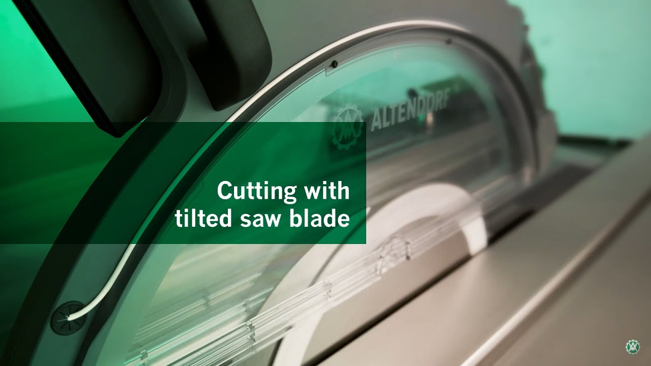 HAND GUARD - Cutting with tilted saw blade I Altendorf - YouTube