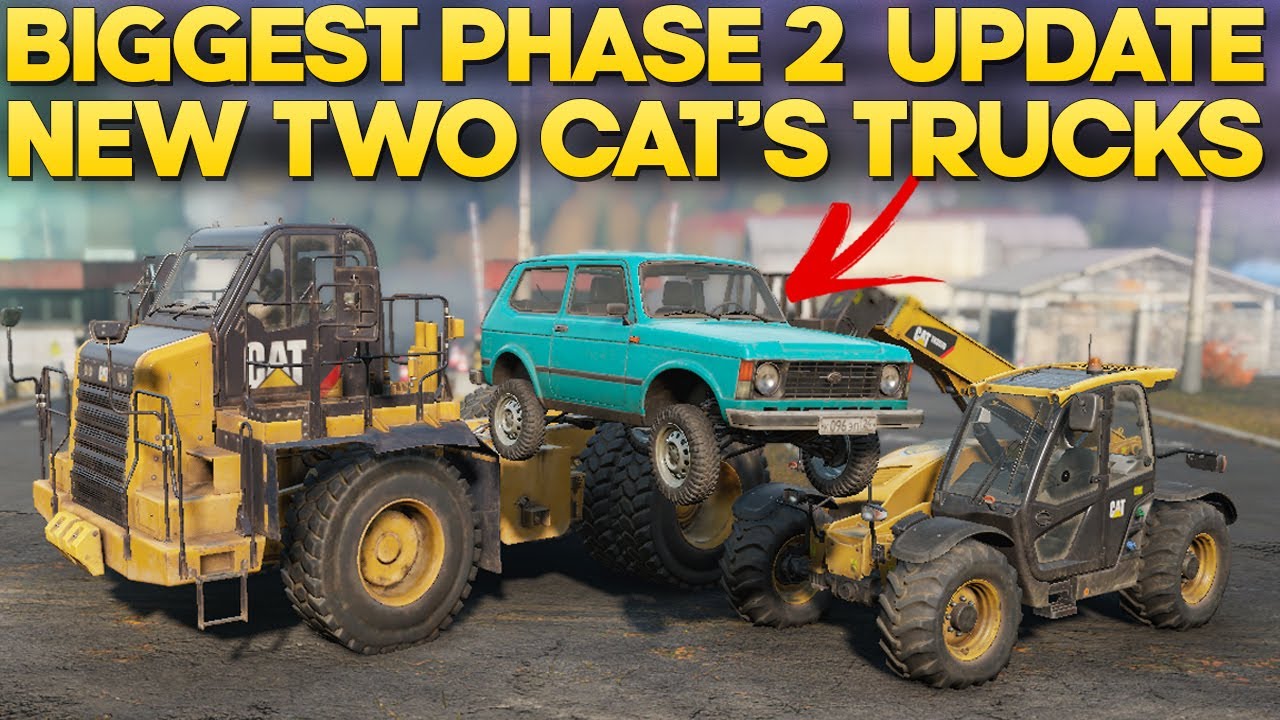 New Phase 2 Update Trucks CAT TH357D and CAT 770G in SnowRunner Update ...
