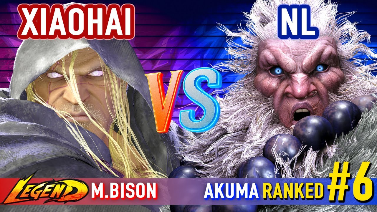 SF6 XIAOHAI (M.Bison) vs NL (#6 Ranked Akuma) High Level Gameplay - YouTube