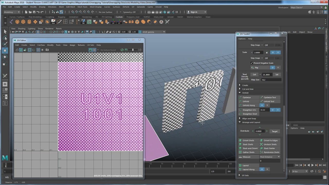 ART 156-- Unwrapping Modular Structures in Maya 2018 - YouTube
