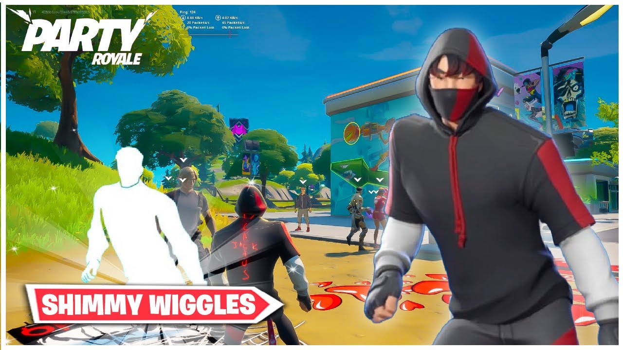 Flexing The New Shimmy Wiggles Emote In Party Royale! - YouTube