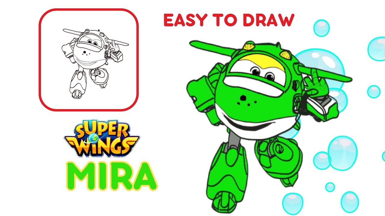 SUPER WINGS MIRA HOW TO DRAW EASY - YouTube