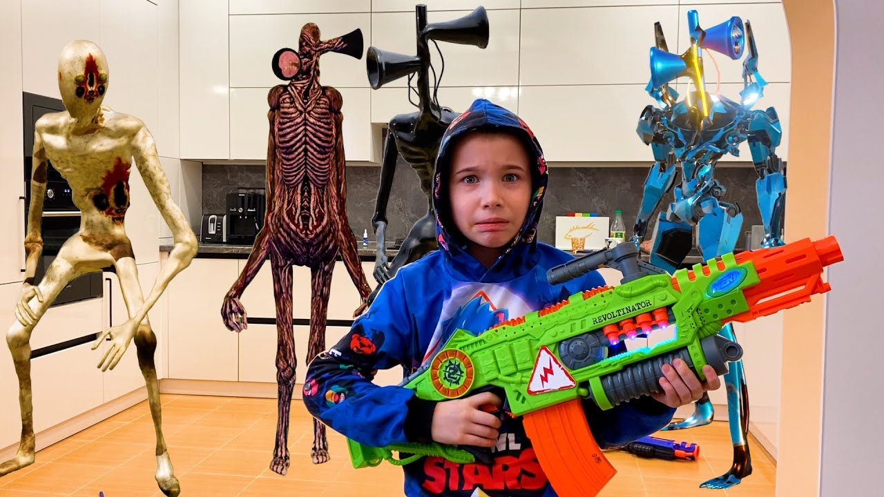 Nerf Game Bogdan vs All SCP & SirenHead Нерф игра Богдан против Всех ...