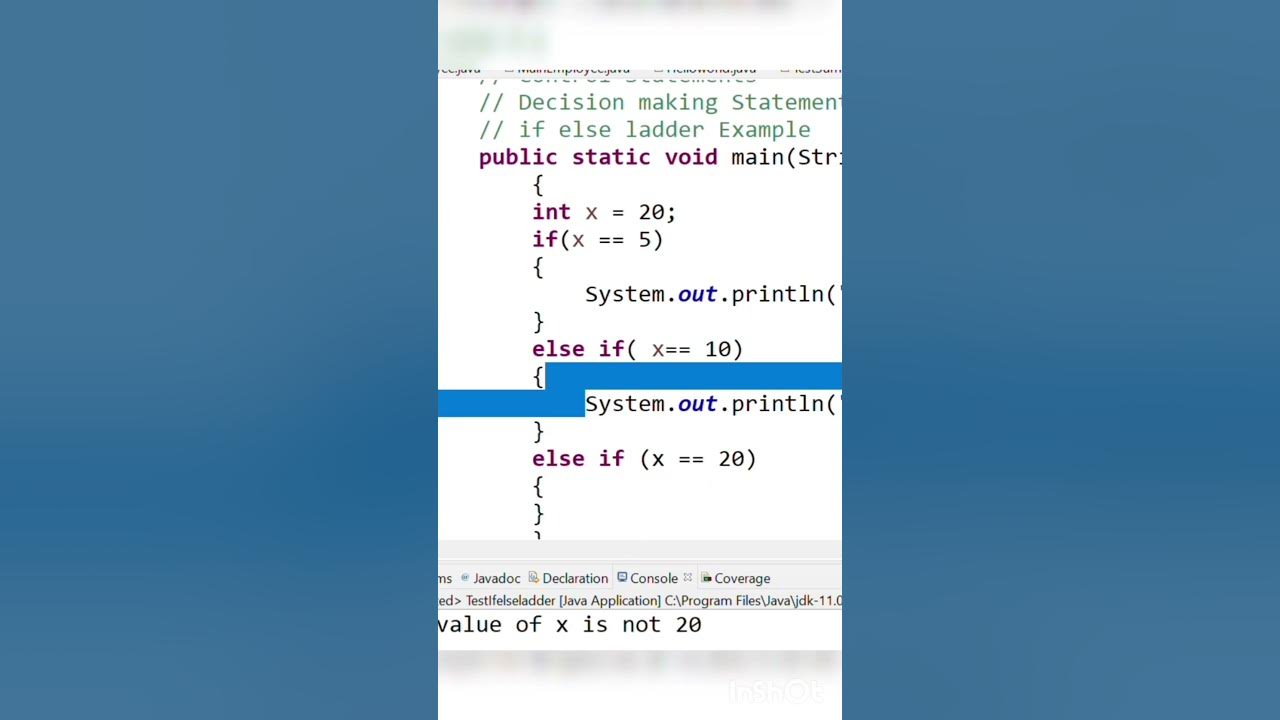 Java If Else If Ladder Java In Telugu Easy Way To Learn Java Programming Youtube