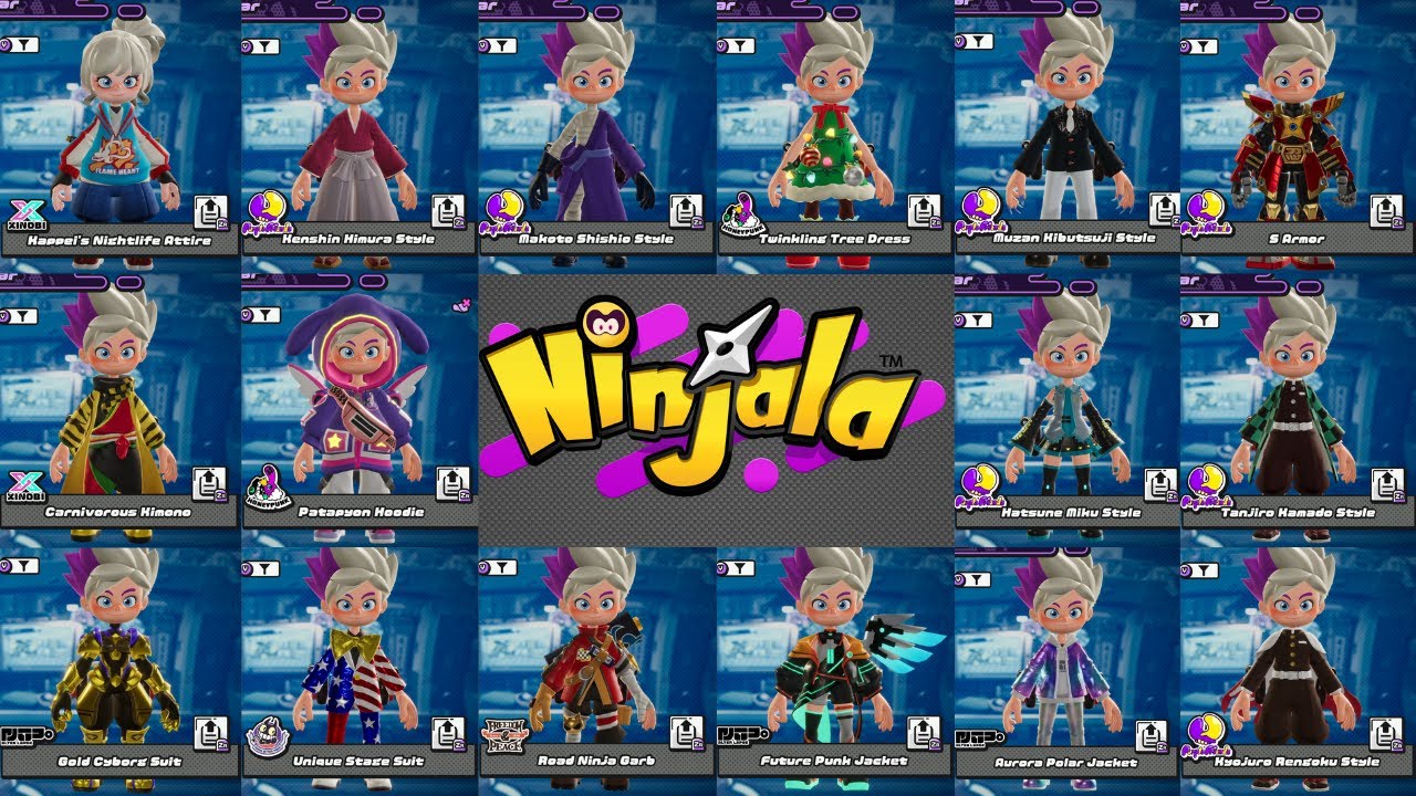 Ninjala - All Outfits (Full Season 1 - 8) - YouTube