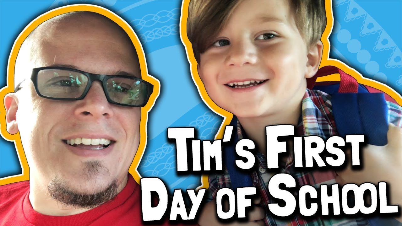 Tim's First Day of School 🎒🏫🚸😢 // Back to School 2018 - YouTube