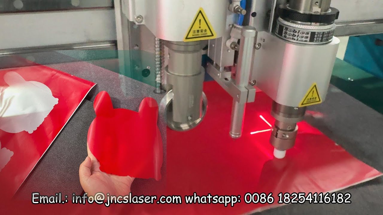 cnc vinyl sticker cutting machine with kiss cut - YouTube