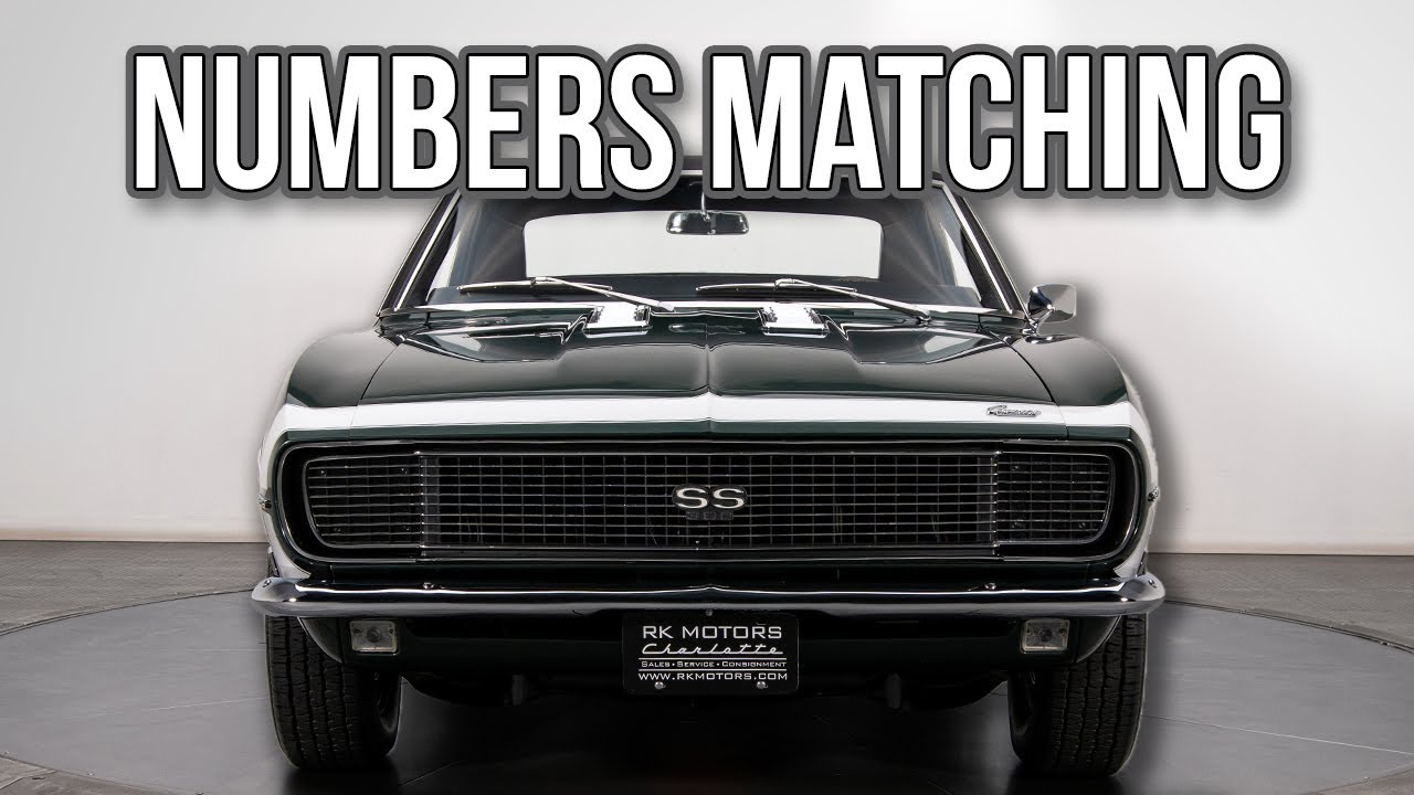 Fully Documented Numbers-Matching 1968 Camaro L89 RS/SS 396 V8 4-spd ...