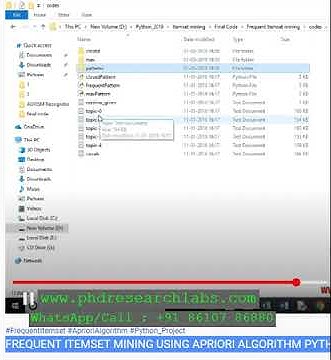 FREQUENT ITEMSET MINING USING APRIORI ALGORITHM PYTHON PROJECT - YouTube